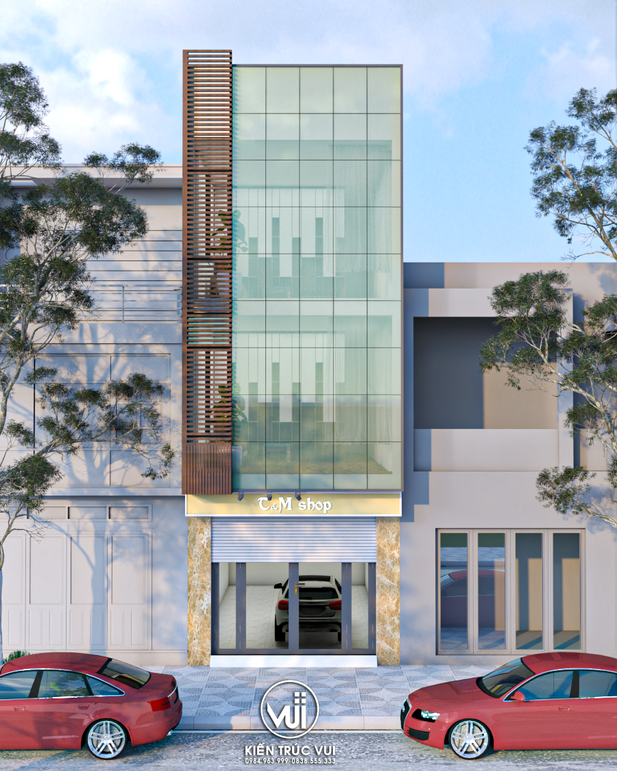Thiết kế tòa nhà thương mại T&M shop